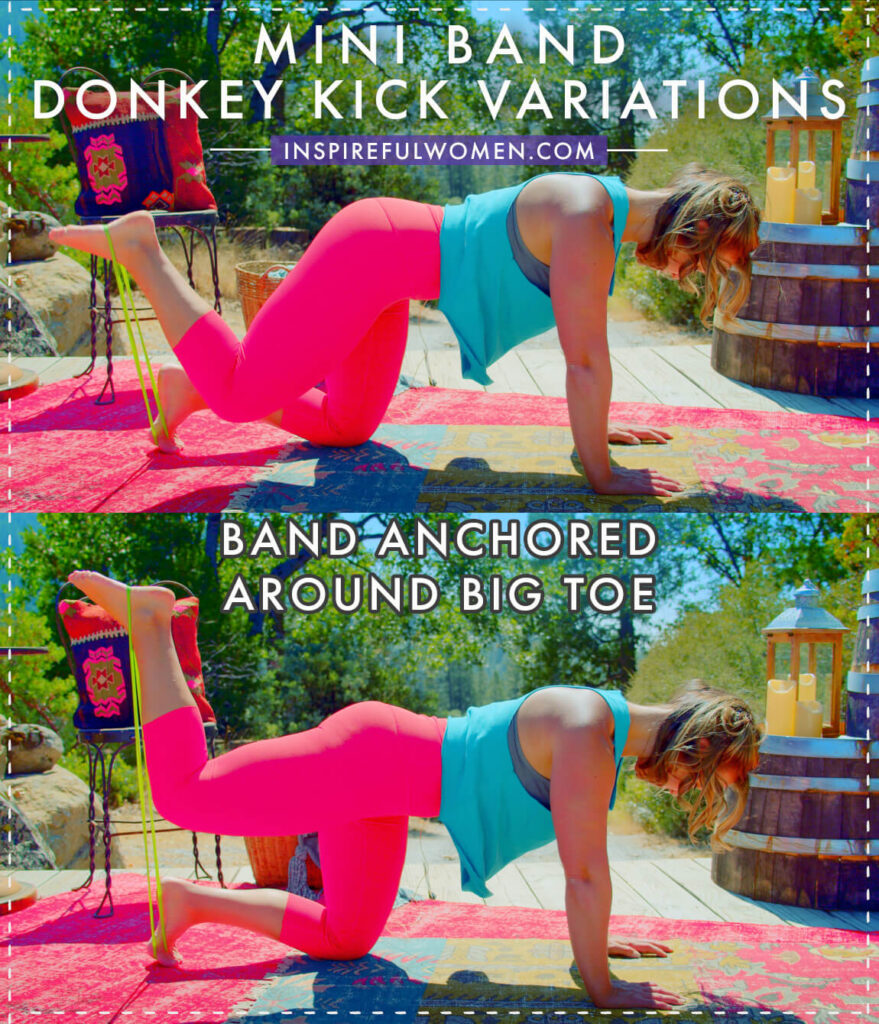 Donkey Kick w/ Mini Band Around Knees - Inspireful Women