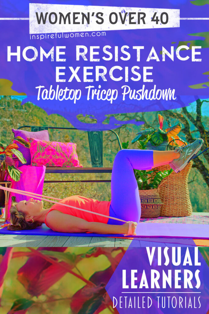 Tabletop Band Triceps Pushdown - Inspireful Women