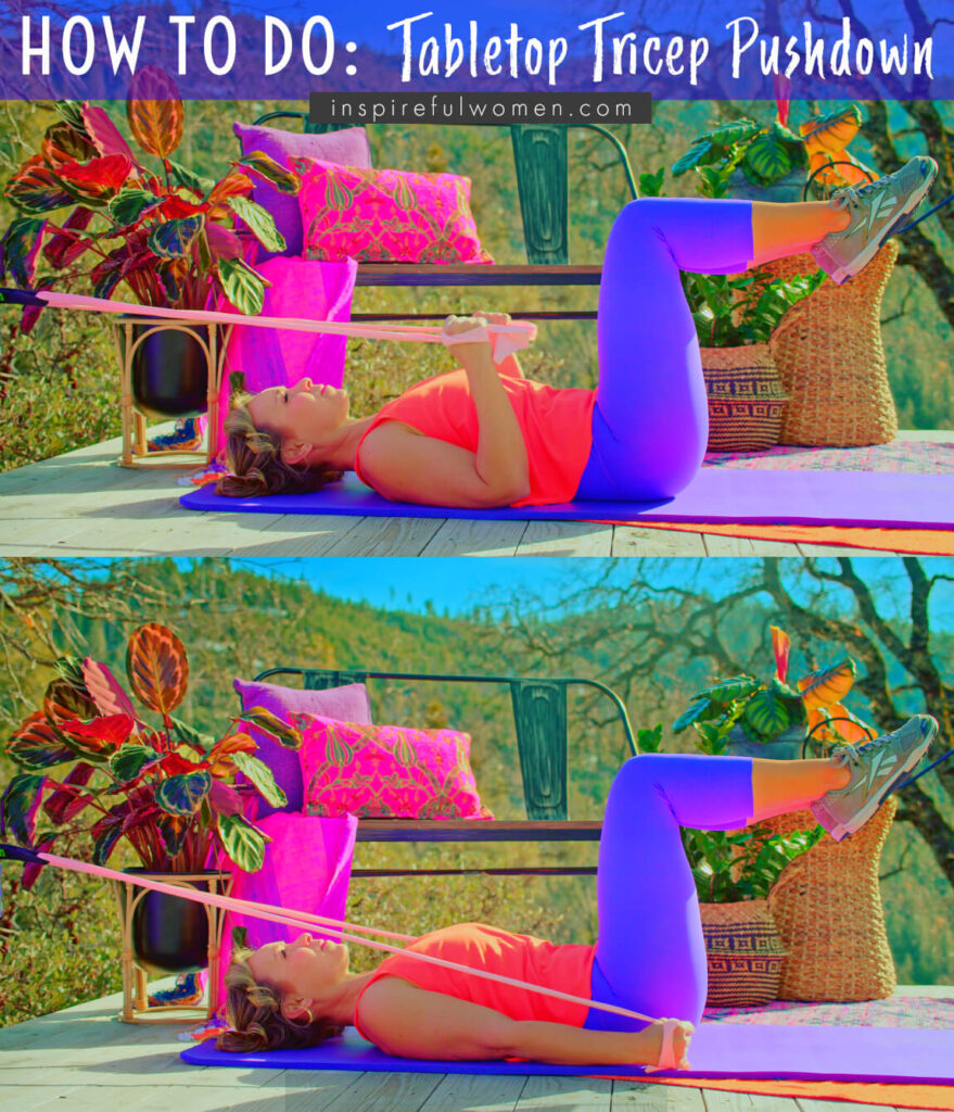 Tabletop Band Triceps Pushdown - Inspireful Women