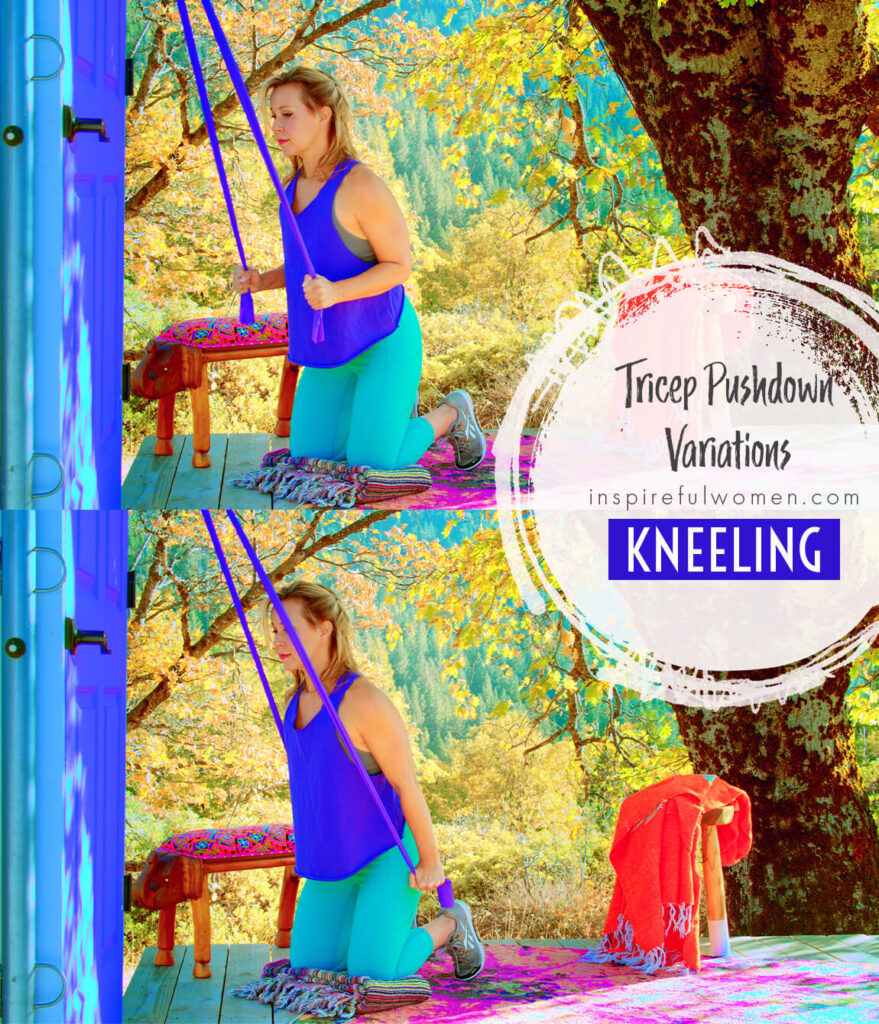 Band Triceps Pushdowns - Inspireful Women