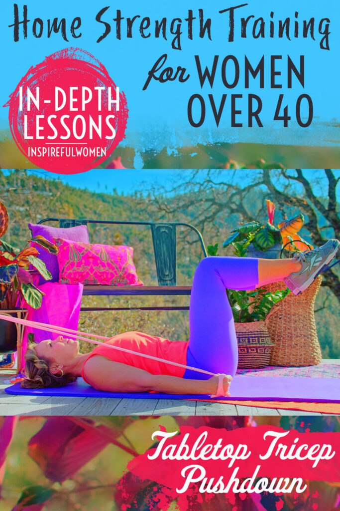 Tabletop Band Triceps Pushdown - Inspireful Women