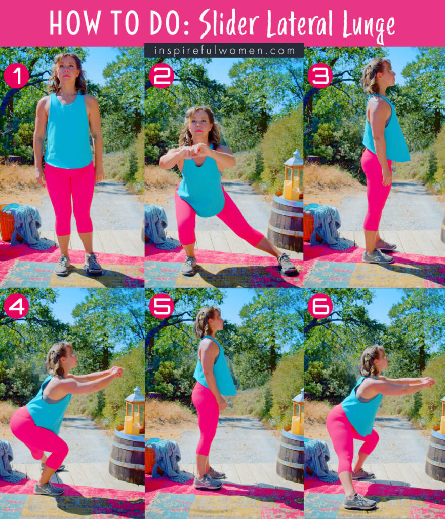 Slider Lateral Lunge - Inspireful Women